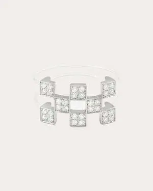 MYSTERYJOY Diamond And 18K White Gold Illusion Ring Silver