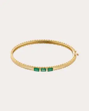 ELIZABETH MOORE Emerald And 18k Bangle - Gold