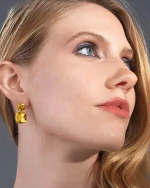 Goshwara Citrine And 18k Gold Double Drop Earrings - Yellow