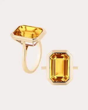 Goshwara Goshwara Citrine & 18K Gold Manhattan Ring Yellow