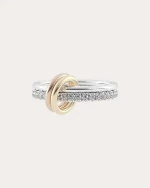 SPINELLI KILCOLLIN Diamond & 18k Gold Marigold Ring - Silver