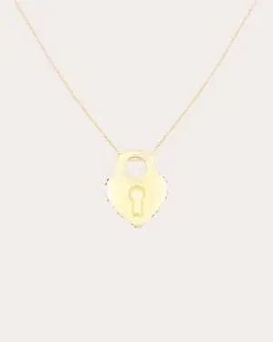 CAMPBELL + CHARLOTTE Ruby & Black Diamond 14k Gold Heart Locket Pendant Necklace
