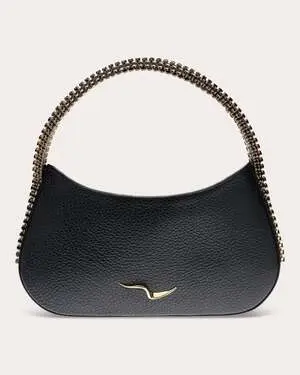 MANAR LAKTINEH Koda Crystal Embellished Leather Shoulder Bag