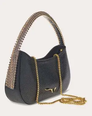MANAR LAKTINEH Koda Crystal Embellished Leather Shoulder Bag