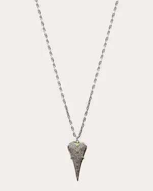 Armenta Diamond And Blackened Two-tone Heart Pendant Necklace - Silver
