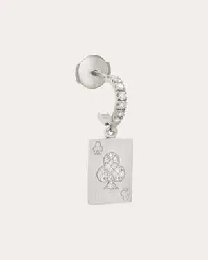 MYSTERYJOY Diamond And 18k White Gold Harmonie Drop Earring - Silver