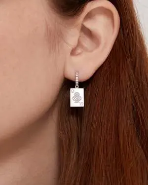 MYSTERYJOY Diamond And 18k White Gold Harmonie Drop Earring