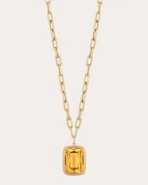 Goshwara Citrine And 18k Gold Pendant Necklace - Yellow