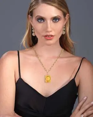 Goshwara Citrine And 18k Gold Pendant Necklace - Yellow