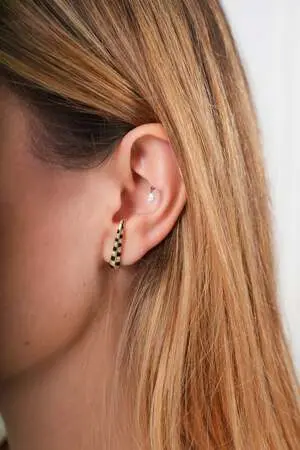 MYSTERYJOY Diamond & 18k Illusion Stud Earring
