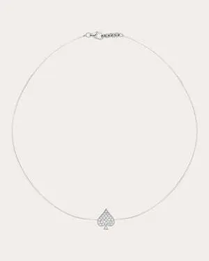MYSTERYJOY Diamond And 18k White Gold Justice Choker Necklace - Silver
