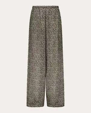 GIRLSMUSTHAVE Amelie Polka Dot Silk Pants - Black
