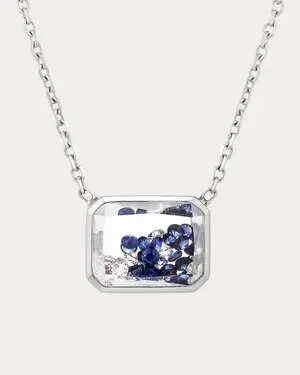 Moritz Glik Sapphire & Diamond Esmeralda Shaker Pendant Necklace - Blue