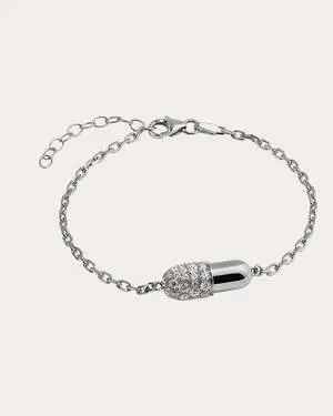 ELIOR Diamond And 18k White Gold Pill Bracelet Silver