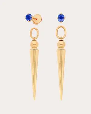 ROUVENAT Sapphire And 18k Gold Drop Earrings - Blue