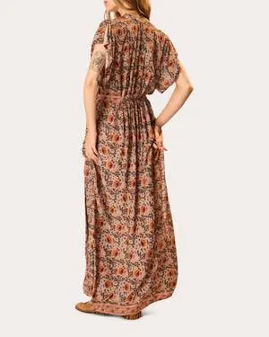Natalie Martin Monica Floral V-neck Maxi Dress - Multicolor