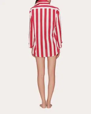 GIRLSMUSTHAVE Irina Stripe Cotton Button-up Shirt