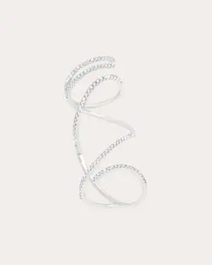 GRAZIELA Mega Swirl Diamond Ring - Silver