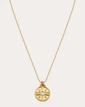 ELIZABETH MOORE Diamond And 14k Mini Eye Of The Sun Pendant Necklace - Gold