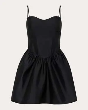 Azeeza Naina Gathered Taffeta Strapless Mini Dress