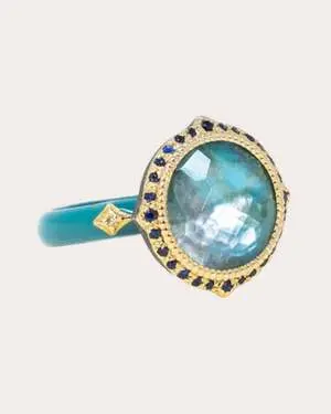 Armenta Peruvian Opal And Diamond Crivelli Ring - Blue