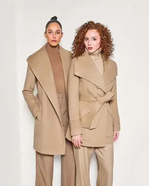 Sentaler Wide-collar Wrap Coat