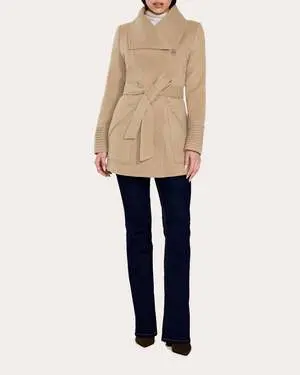Sentaler Wide-collar Wrap Coat