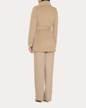Sentaler Wide-collar Wrap Coat