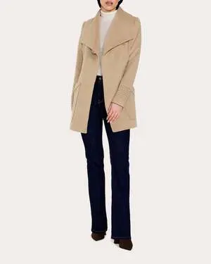 Sentaler Wide-collar Wrap Coat
