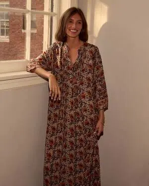 Natalie Martin Sammie Floral Pleated Button-front Maxi Dress - Multicolor