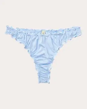SEAQUELLE SWIM Sea Frilled Bikini Bottoms - Blue