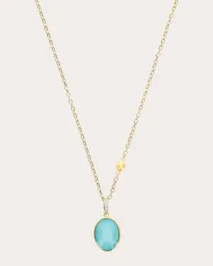 NANIS ITALIAN JEWELS Amazonite And Diamond Anice Pendant