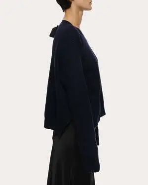 EOLAS Brina Cotton Cashmere Bow Sweater