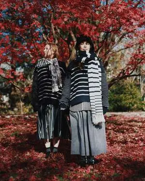 EOLAS Nic Stripe Cotton Cashmere Sweater