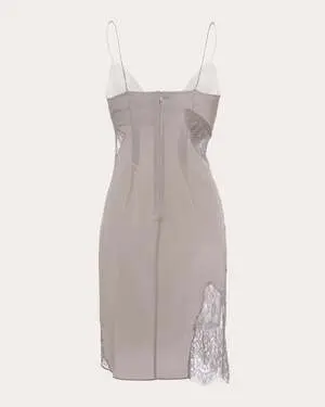 BYVARGA Jasmine Silk Lace Mini Slip Dress