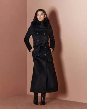 Sentaler Alpaca Wool Maxi Trench Coat