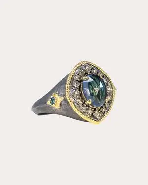 Armenta Topaz & Diamond Signet Ring