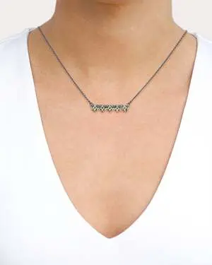 Armenta Topaz & Diamond Blackened Crivelli Pendant Necklace - Silver