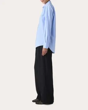 WITH NOTHING UNDERNEATH Boyfriend Fine Poplin Shirt