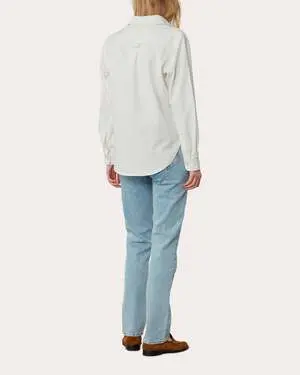 WITH NOTHING UNDERNEATH Classic Denim Shirt - White