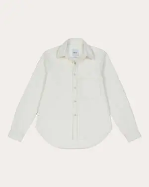 WITH NOTHING UNDERNEATH Classic Denim Shirt - White