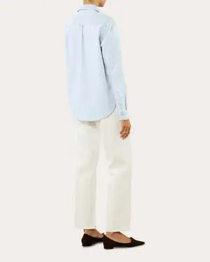 WITH NOTHING UNDERNEATH Classic Denim Shirt - Blue