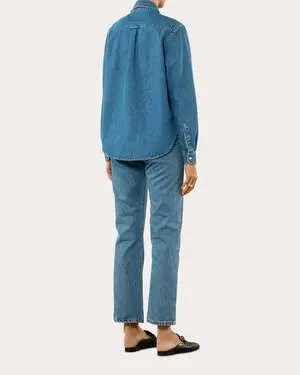 WITH NOTHING UNDERNEATH The Classic Denim Shirt - Blue