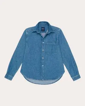 WITH NOTHING UNDERNEATH The Classic Denim Shirt - Blue