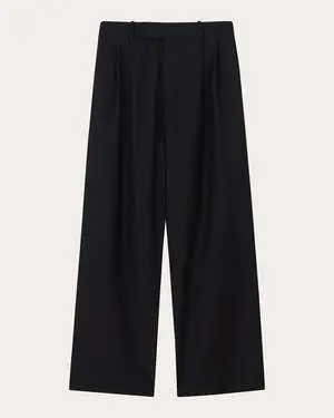 WITH NOTHING UNDERNEATH Rampling Wool Wide-leg Trousers - Black
