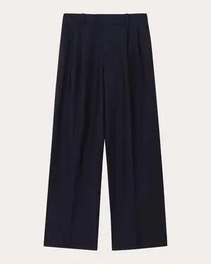 WITH NOTHING UNDERNEATH Rampling Wool Wide-leg Trousers - Blue
