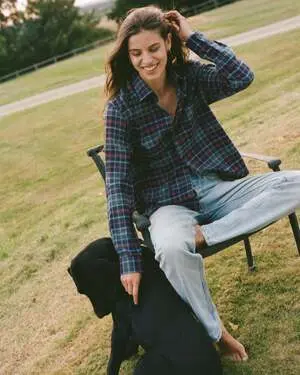 WITH NOTHING UNDERNEATH The Classic Brushed Plaid Cotton Wool Shirt - Multicolor