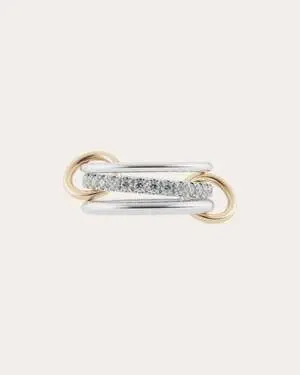 SPINELLI KILCOLLIN Diamond And 18k Gold Two-tone Petunia Ring - Silver