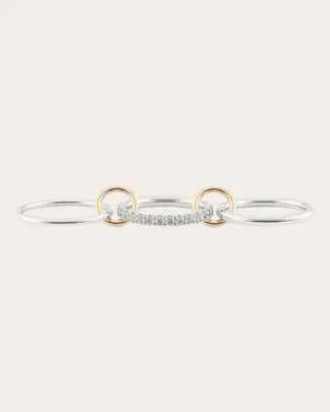 SPINELLI KILCOLLIN Diamond And 18k Gold Two-tone Petunia Ring - Silver