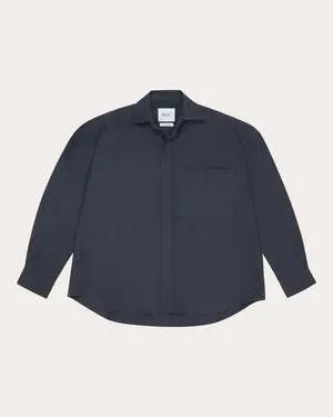 WITH NOTHING UNDERNEATH The Weekend Organic Hemp Shirt - Blue